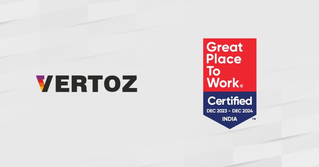Vertoz Certified as a Great Place to Work - Vertoz